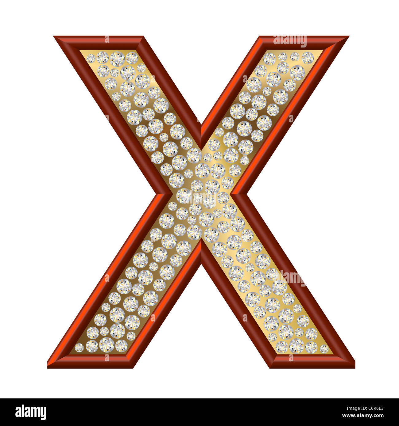 Diamond Letter Character Stock Photo - Alamy