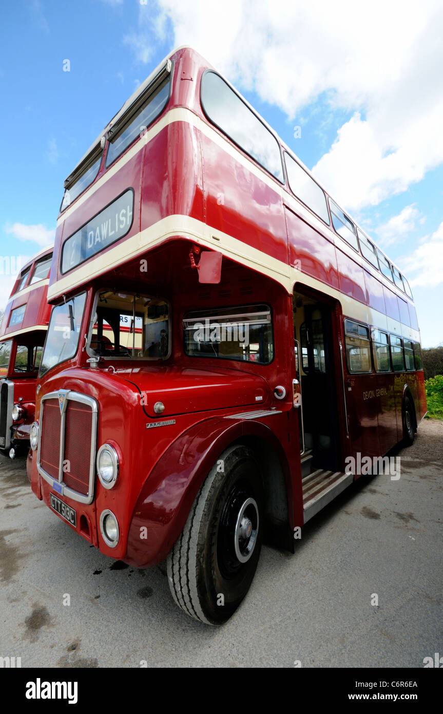 Classic Devon General Double Decker Bus on Display at Dawlish Warren in ...