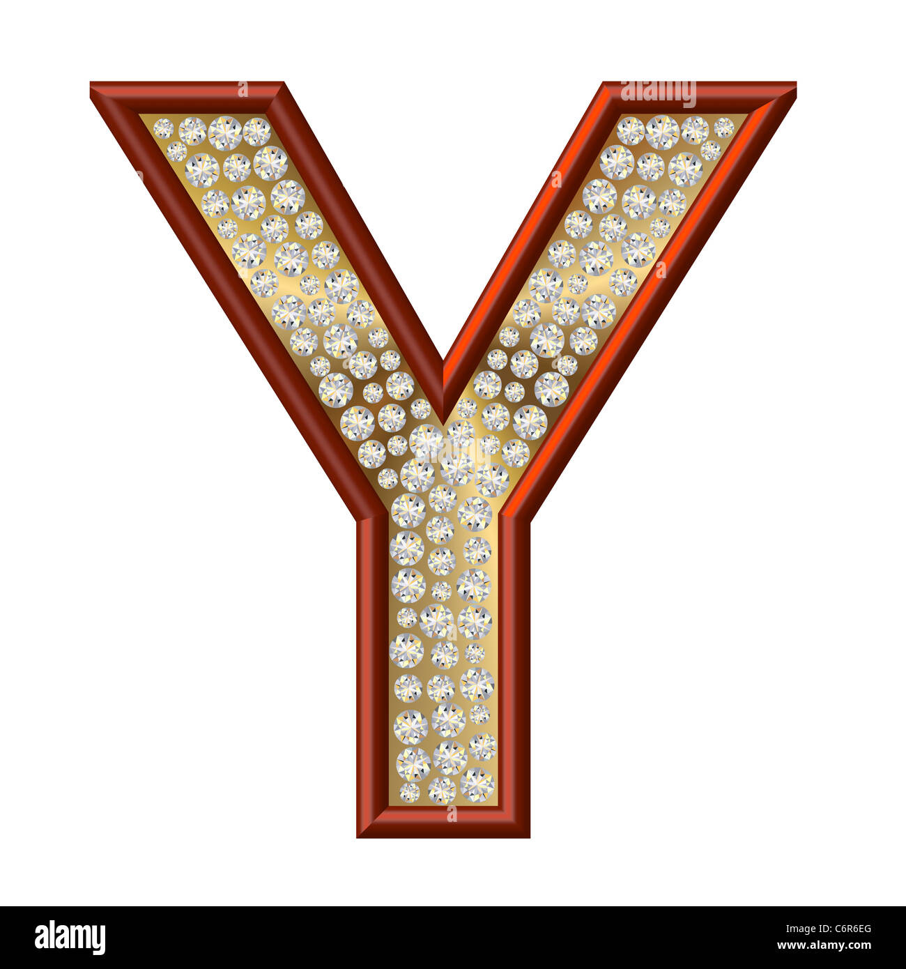 Diamond Letter Character Stock Photo - Alamy