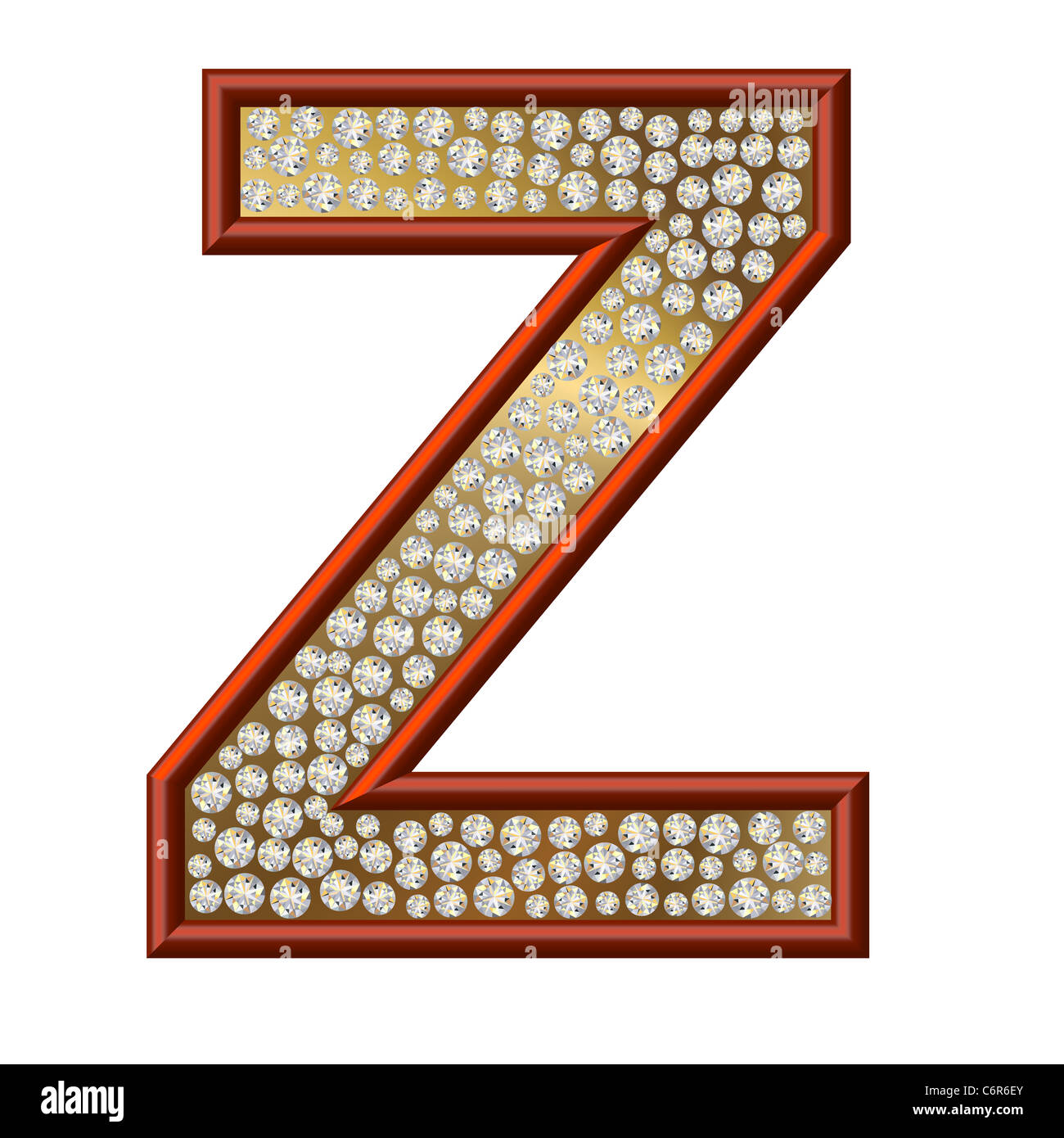 Diamond Letter Character Stock Photo - Alamy