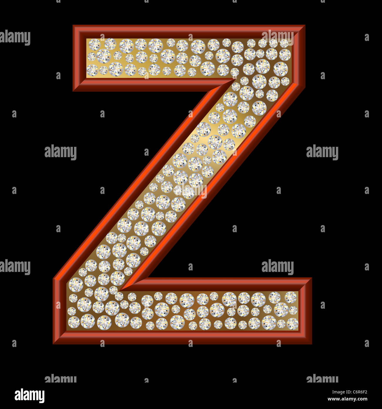 Diamond Letter Character Stock Photo - Alamy