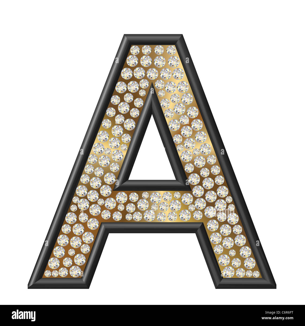 Diamond Letter Character Stock Photo - Alamy