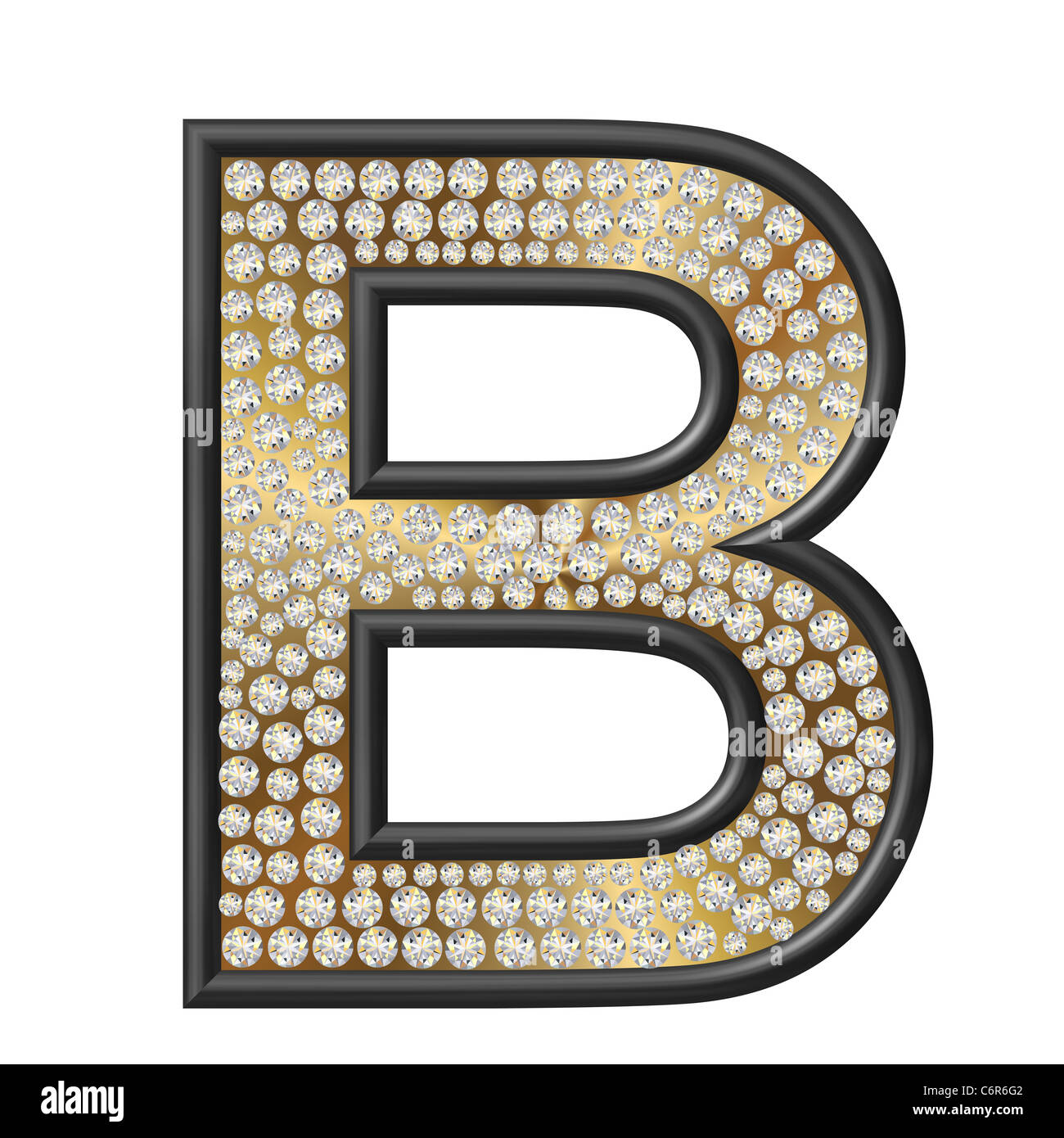 Diamond Letter Character Stock Photo - Alamy