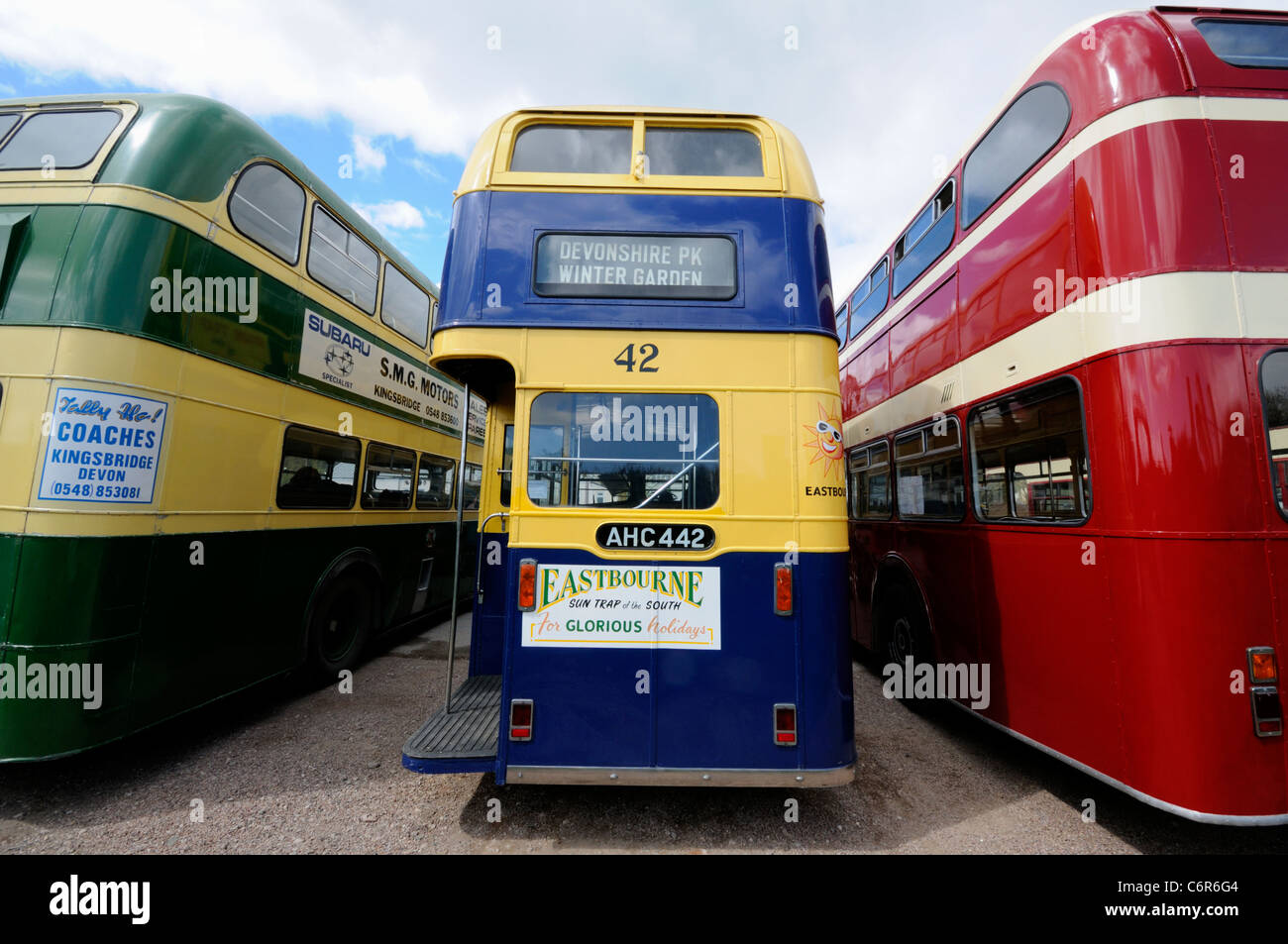 Classic Devon General Double Decker Buses on Display at Dawlish Warren ...