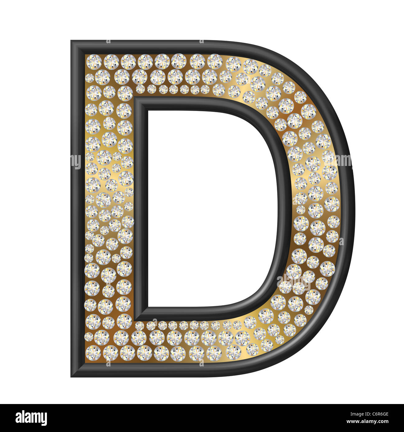 Diamond letter character gold Cut Out Stock Images & Pictures - Alamy