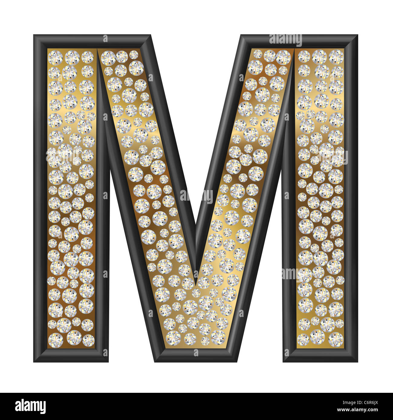 Diamond Letter Character Stock Photo - Alamy