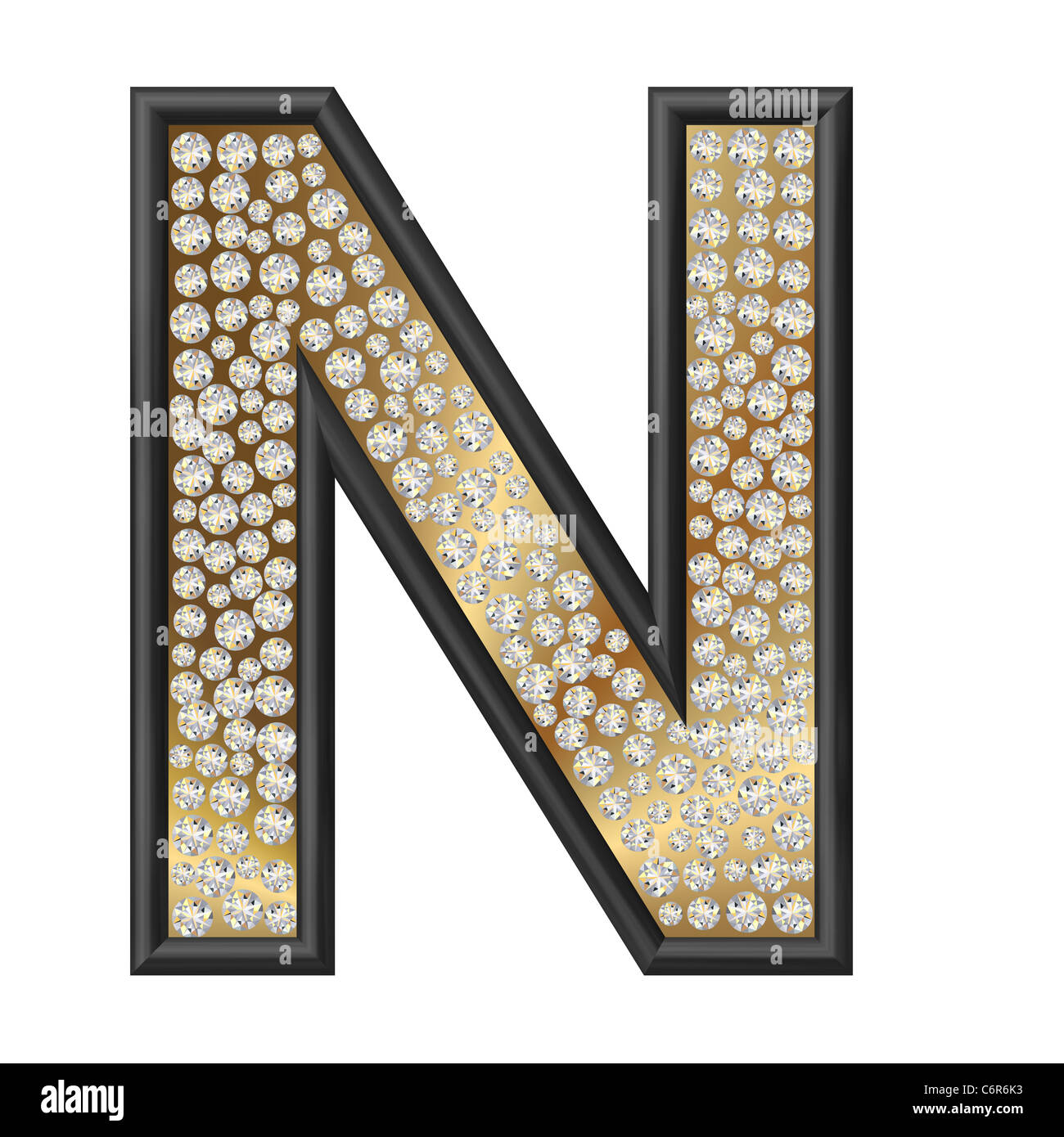 Diamond Letter Character Stock Photo - Alamy