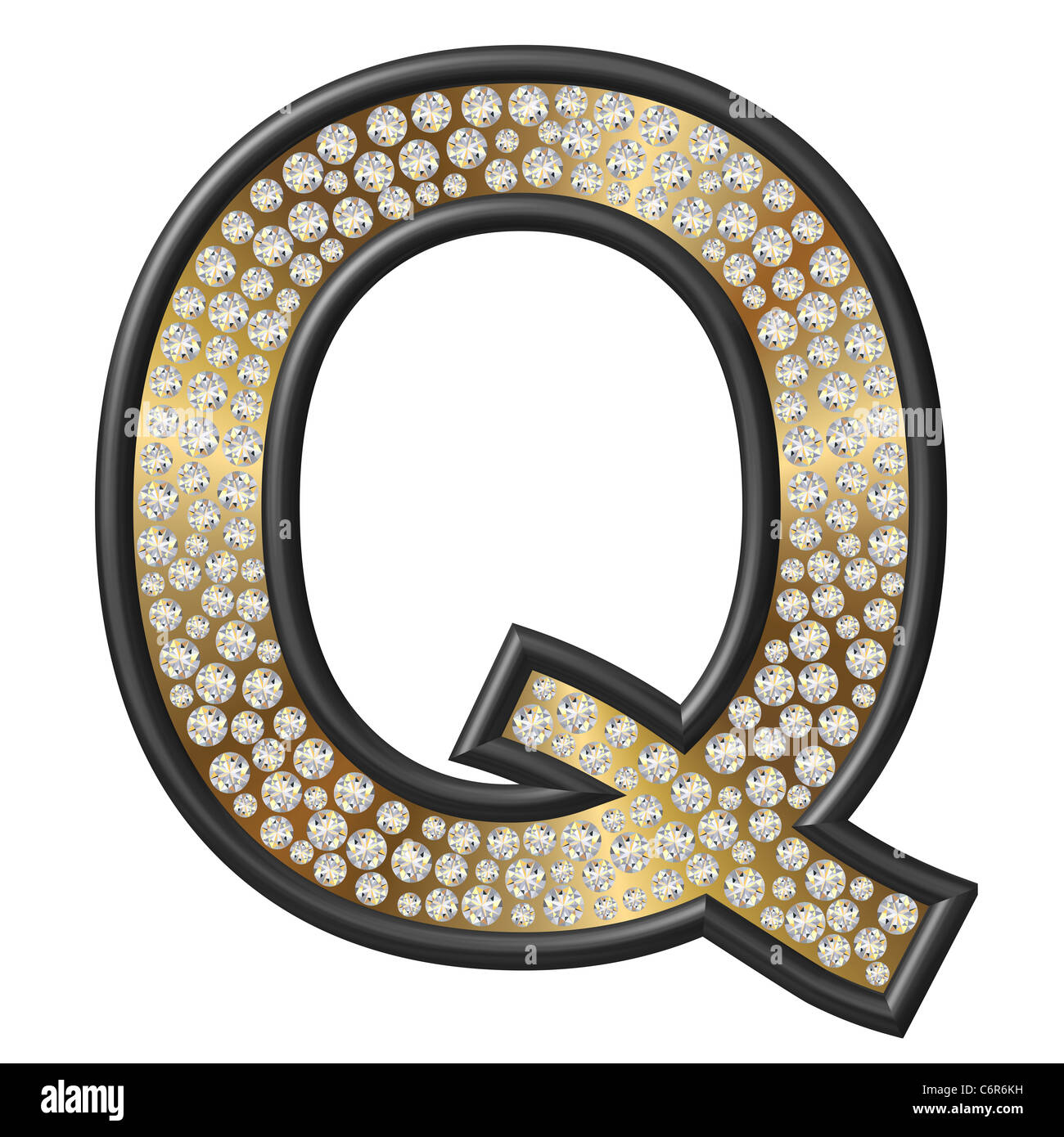 Diamond letter character gold Cut Out Stock Images & Pictures - Alamy