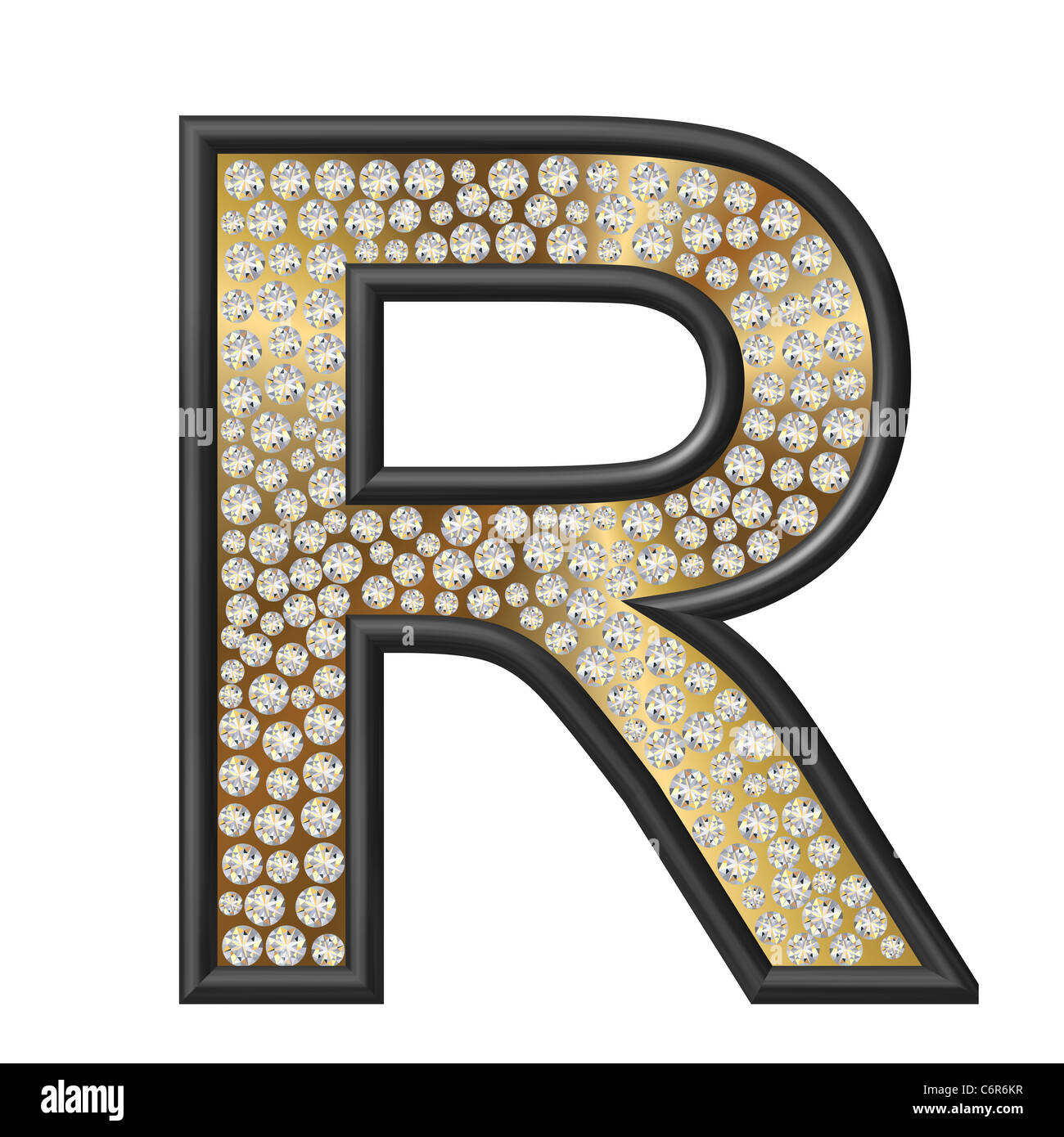 Diamond Letter Character Stock Photo - Alamy