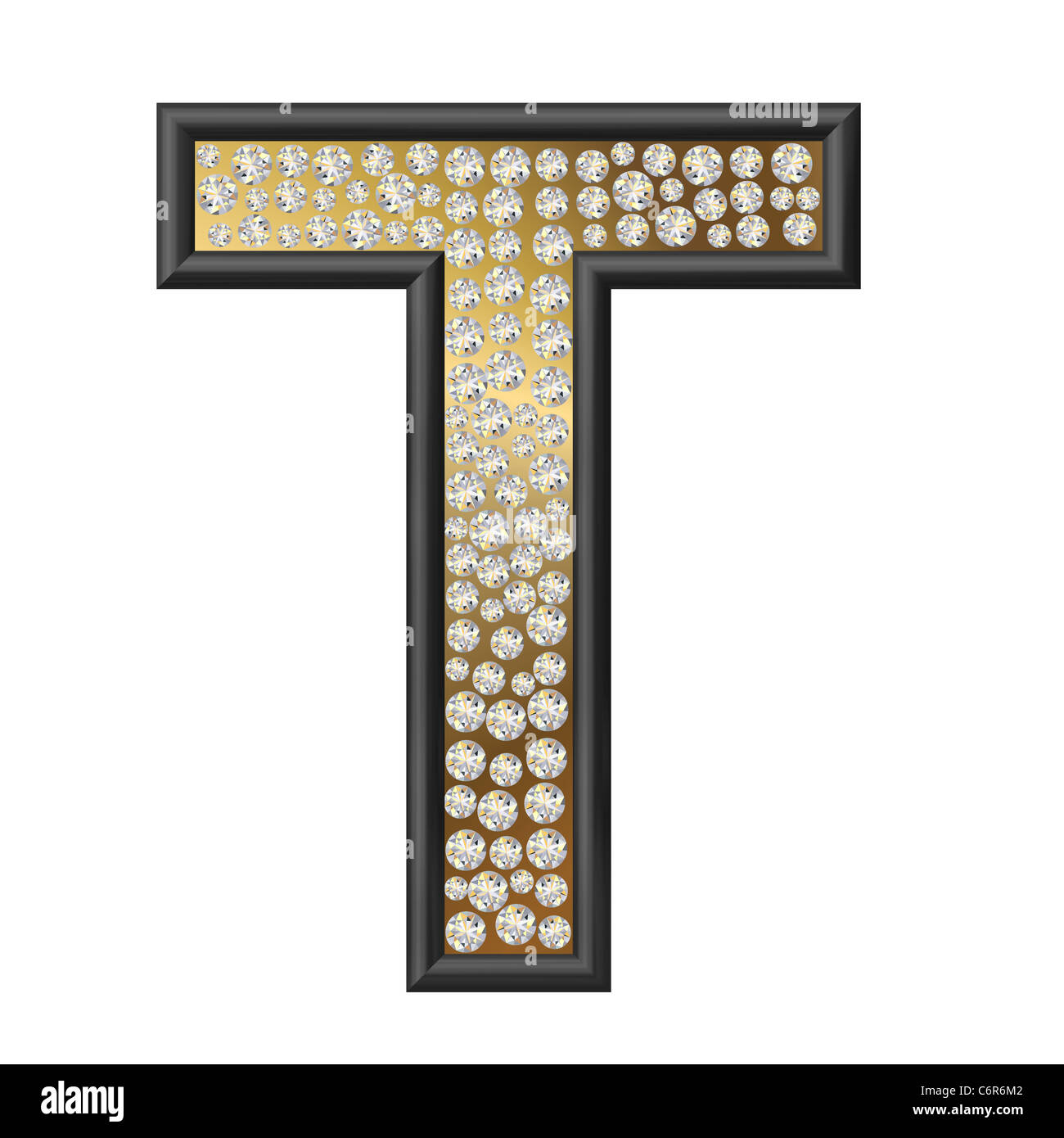Diamond letter character gold hi-res stock photography and images - Alamy