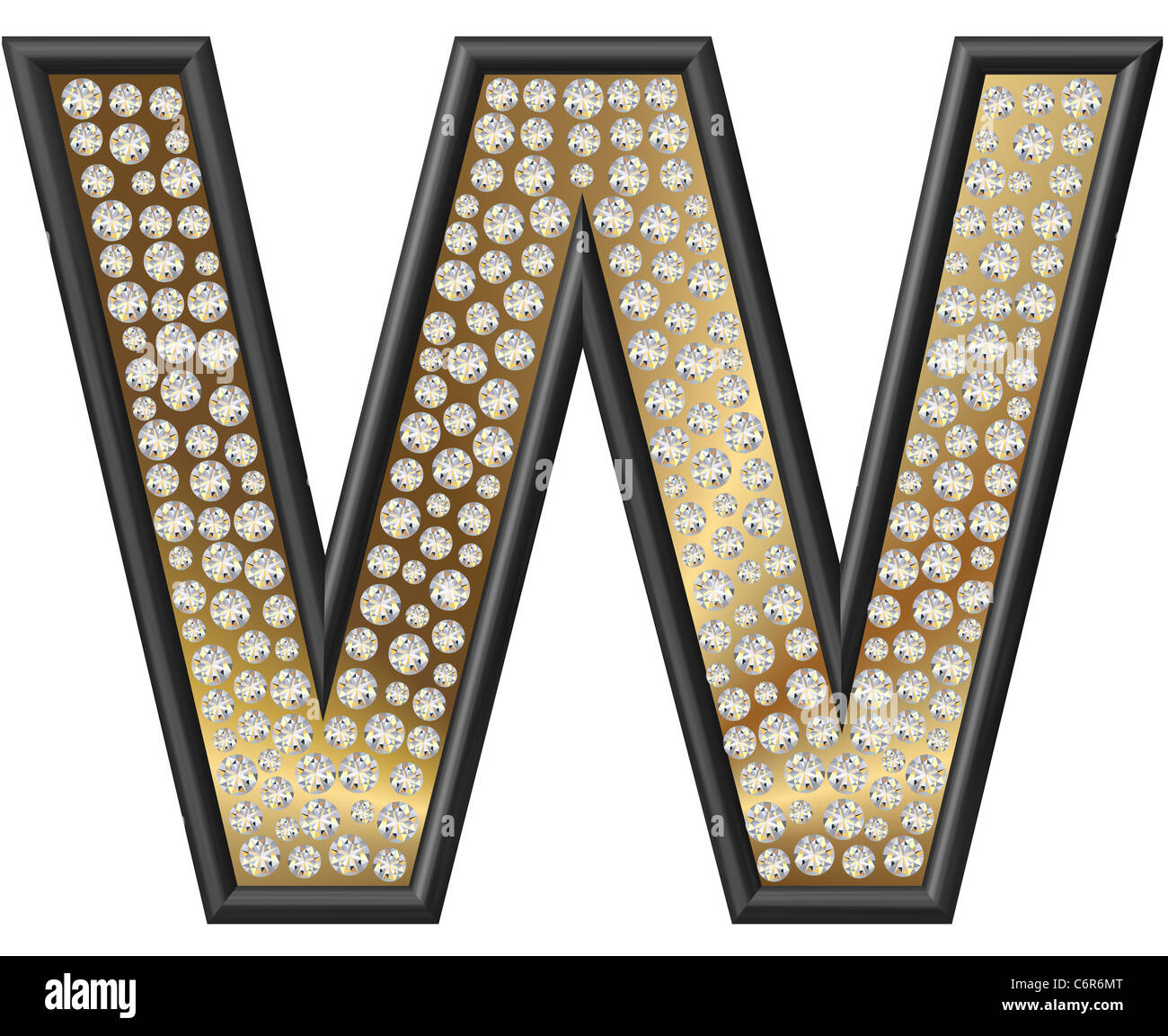 Diamond Letter Character Stock Photo - Alamy