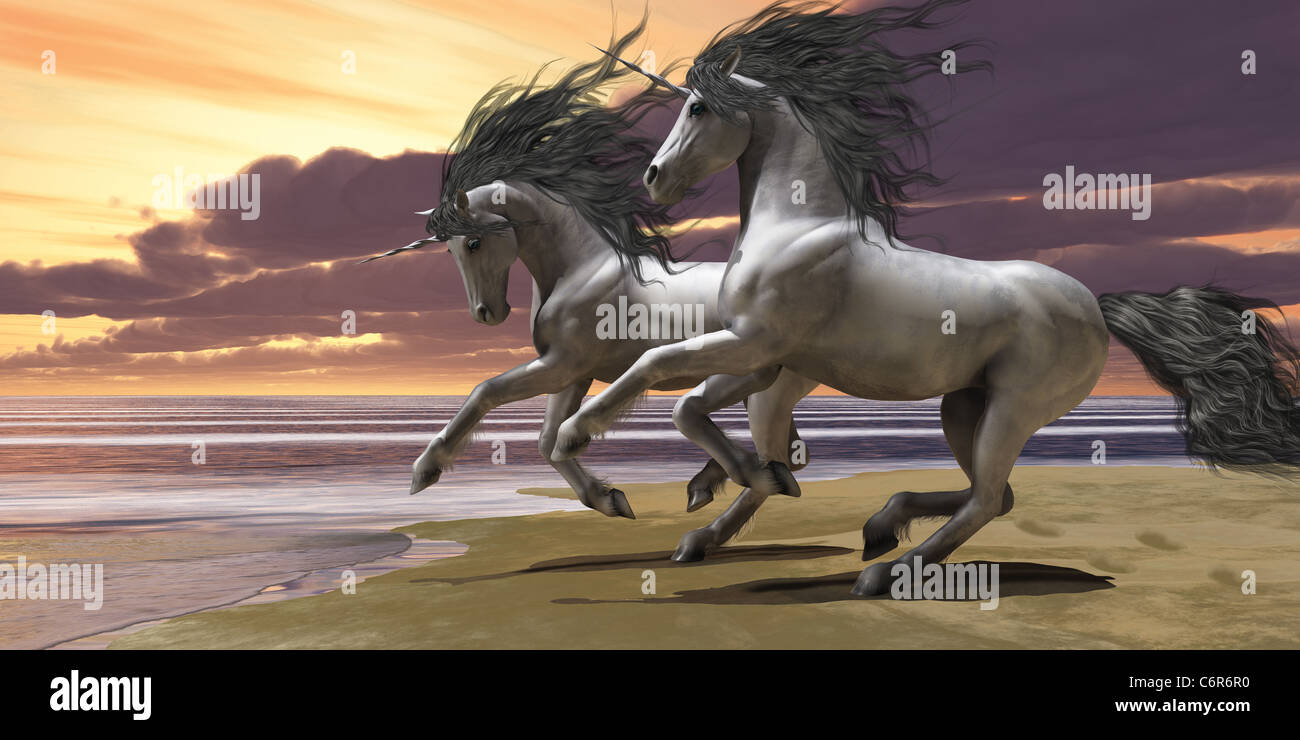 Two unicorns hi-res stock photography and images - Alamy