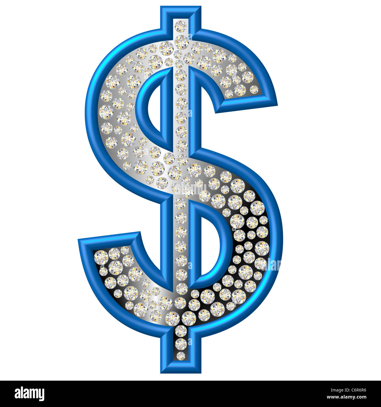 Dollar symbol of diamonds Stock Photo - Alamy