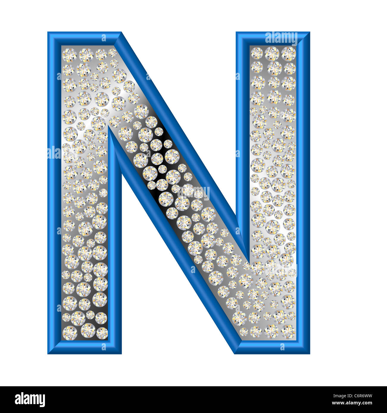 Diamond Letter Character Stock Photo - Alamy
