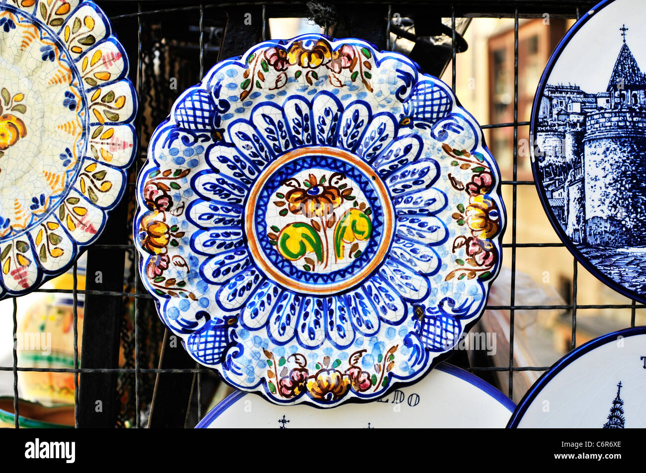 Detail of Traditional Spanish Ceramic Plate from Toledo Stock Photo - Alamy