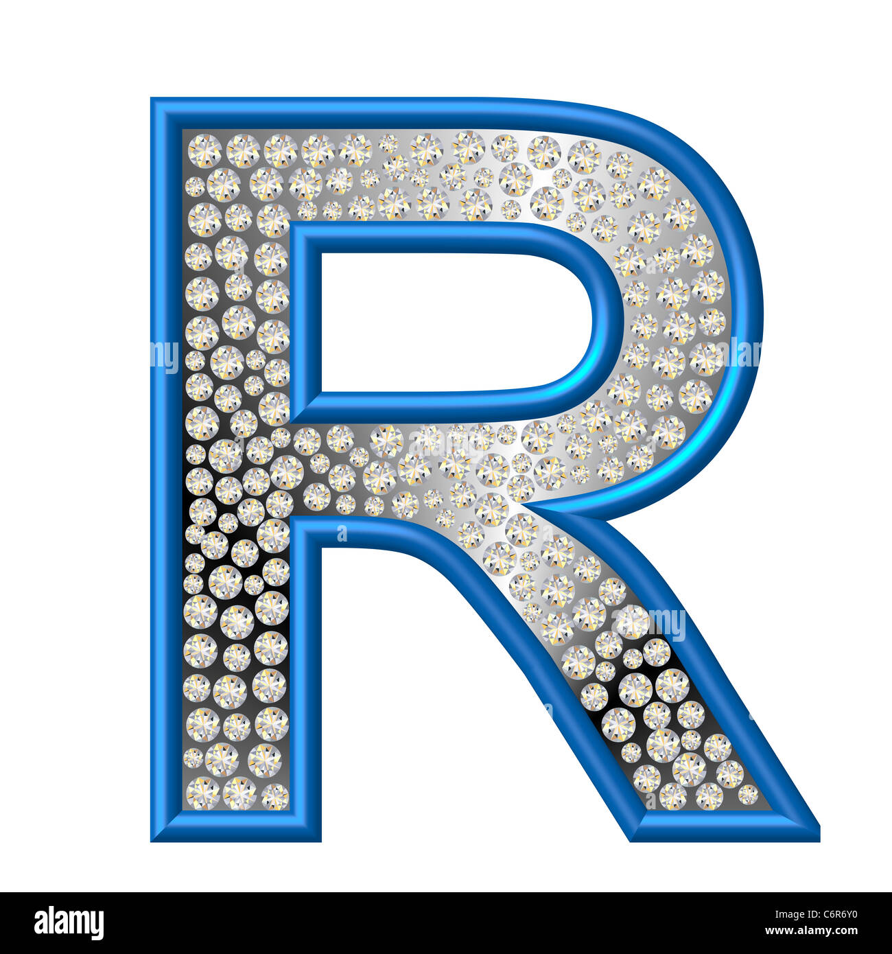 Diamond Letter Character Stock Photo - Alamy