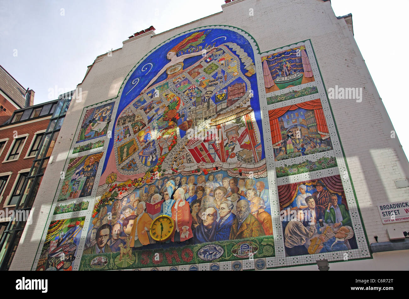 Soho Mural, Carnaby Street, Soho, West End, City of Westminster, London ...