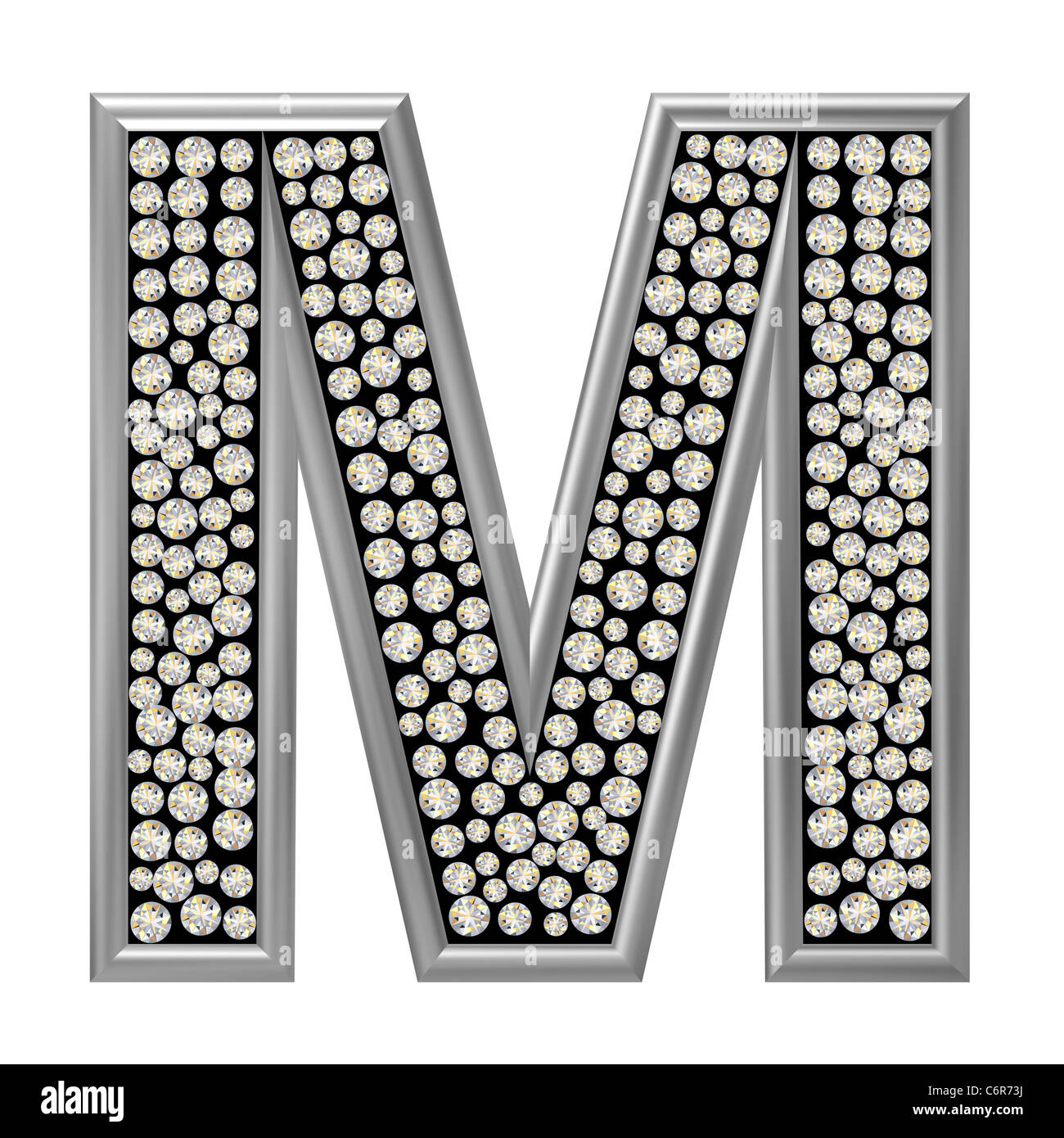 Diamond Letter Character Stock Photo - Alamy
