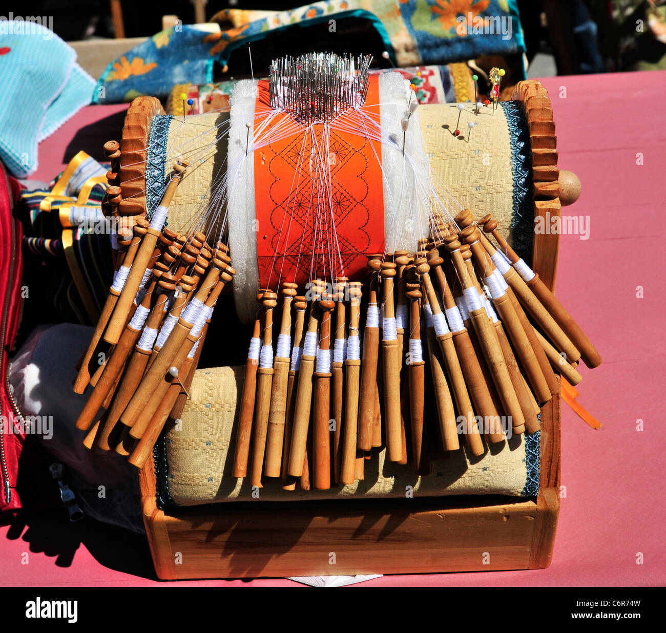 Bobbin lace making hi-res stock photography and images - Alamy