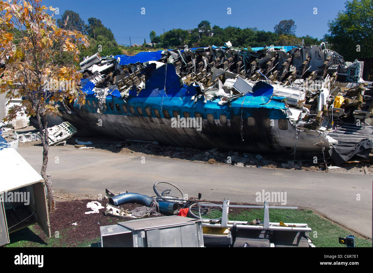 Plane Crash Scene at Universal Studios in Los Angeles Stock Photo - Alamy