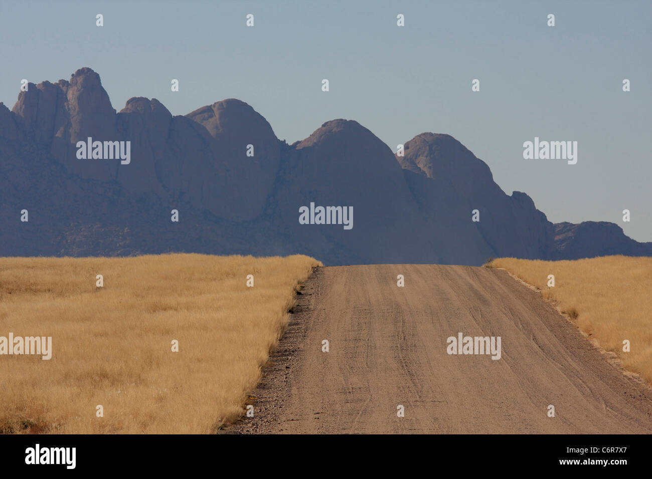 Spitzkop landscape with sand road Stock Photo - Alamy