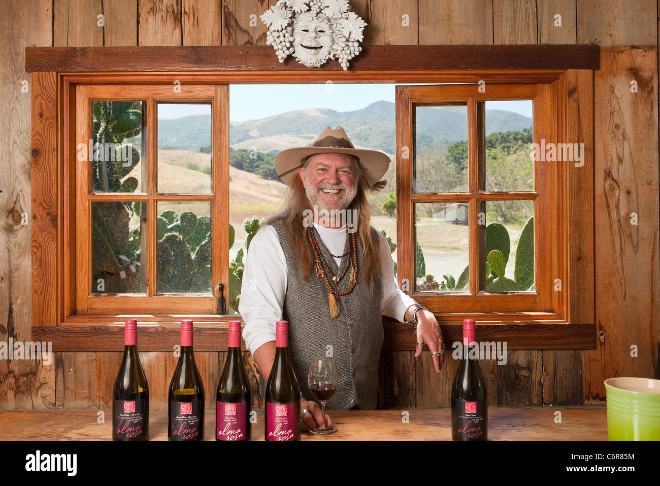 Chris Burroughs, tasting room manager at Alma Rosa Winery, Santa Rita ...