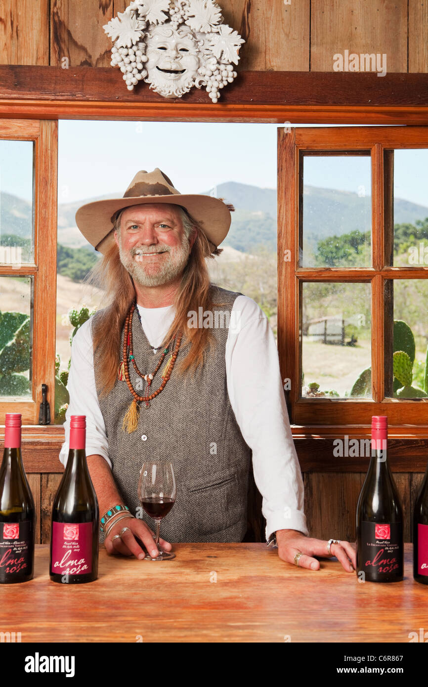 Chris Burroughs, tasting room manager at Alma Rosa Winery, Santa Rita ...