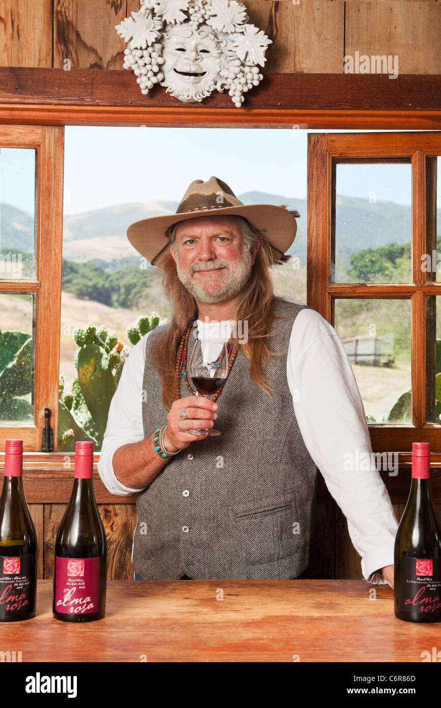 Chris Burroughs, tasting room manager at Alma Rosa Winery, Santa Rita ...