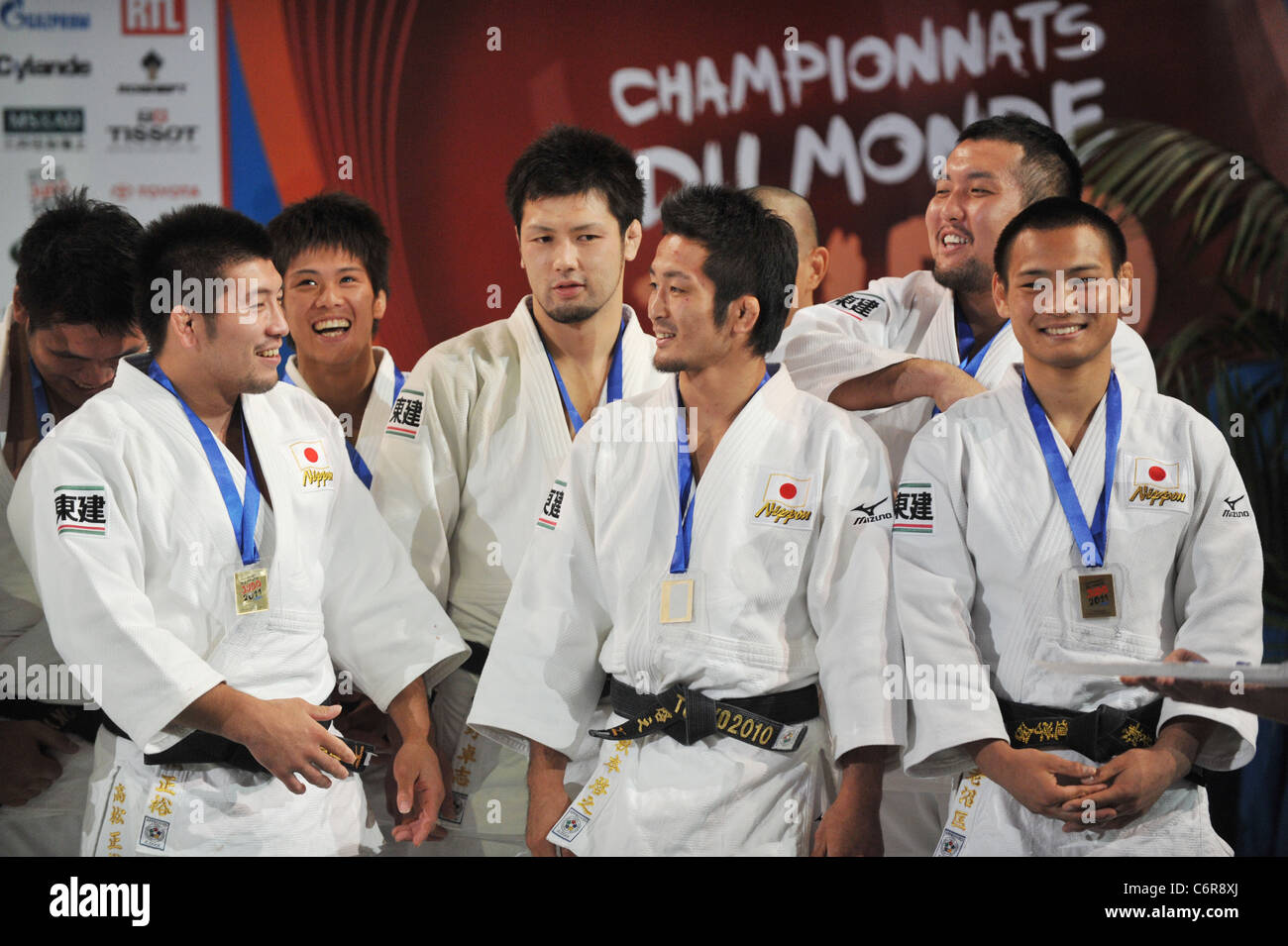 Team Japan (JPN) line-up for World Judo Championships Paris 2011, Men's ...