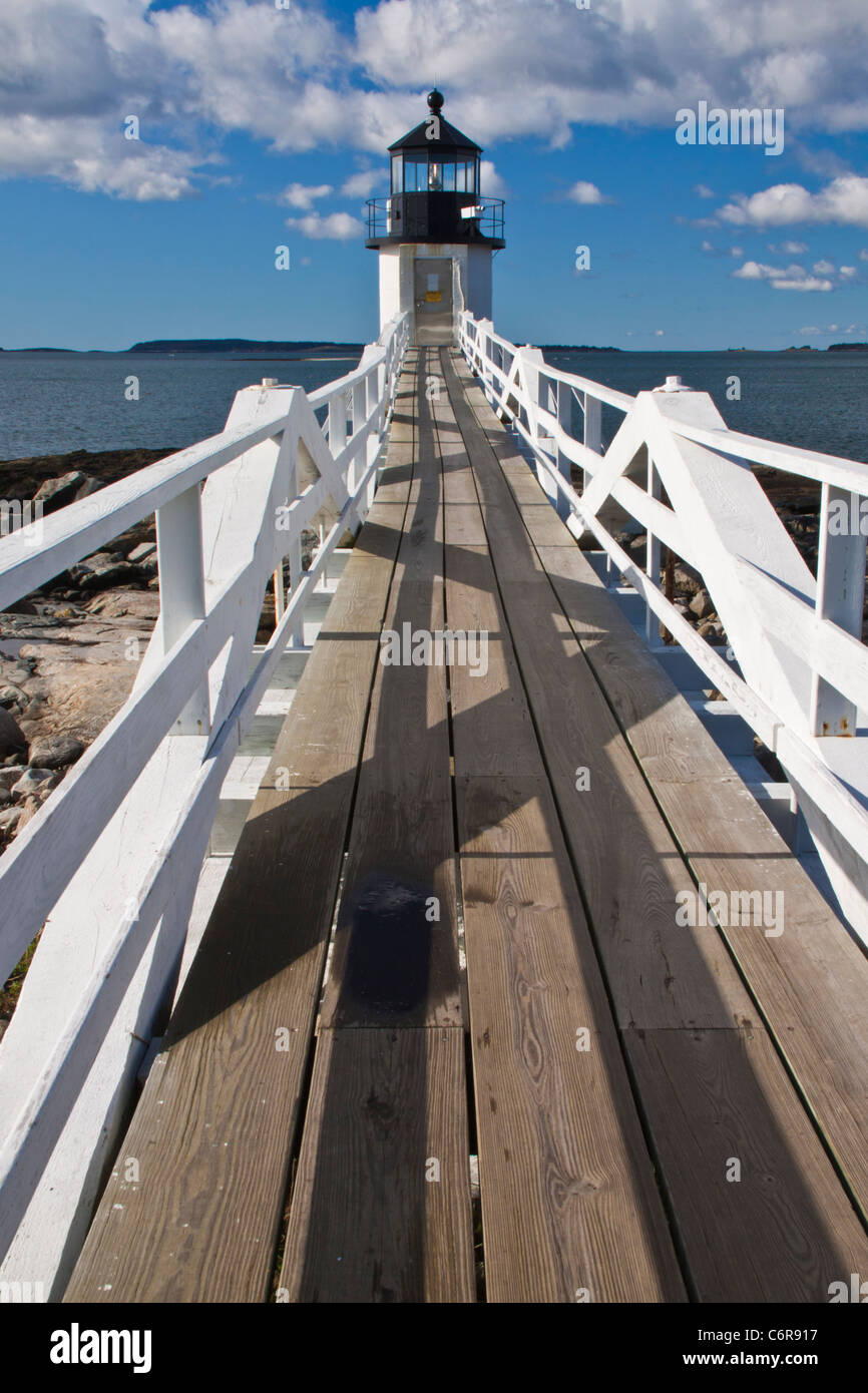 Marshall Point Lighthouse and museum at Port Clyde, Maine Stock Photo ...