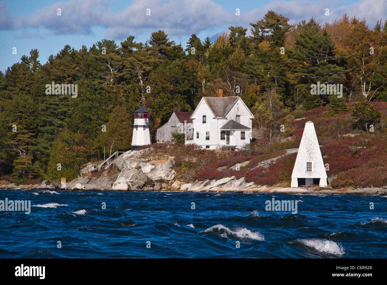 Perkins Island Lighthouse, located on the southwest tip of Perkins ...