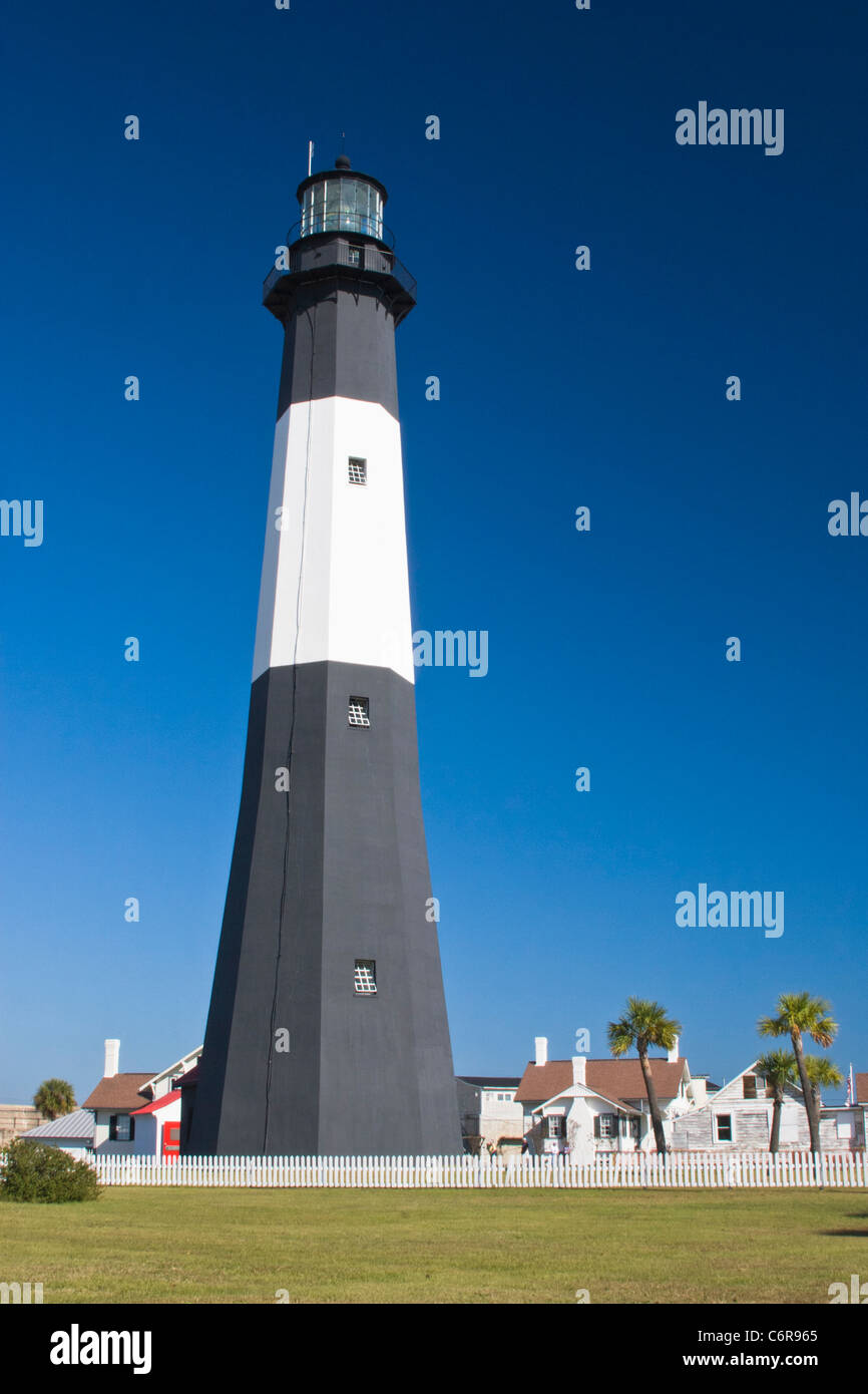 The Tybee Island Light, also known simply as the Tybee Lighthouse, on ...