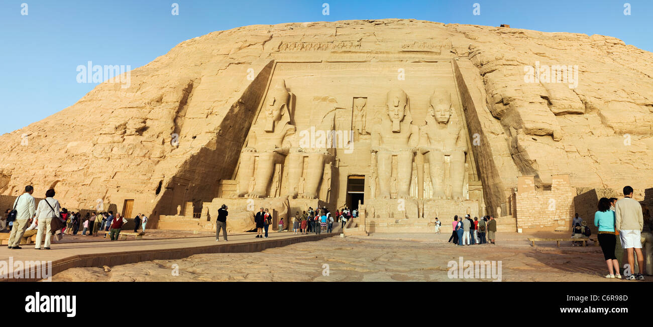 The Great Temple of Ramses II at Abu Simbel in Egypt is an UNESCO World ...