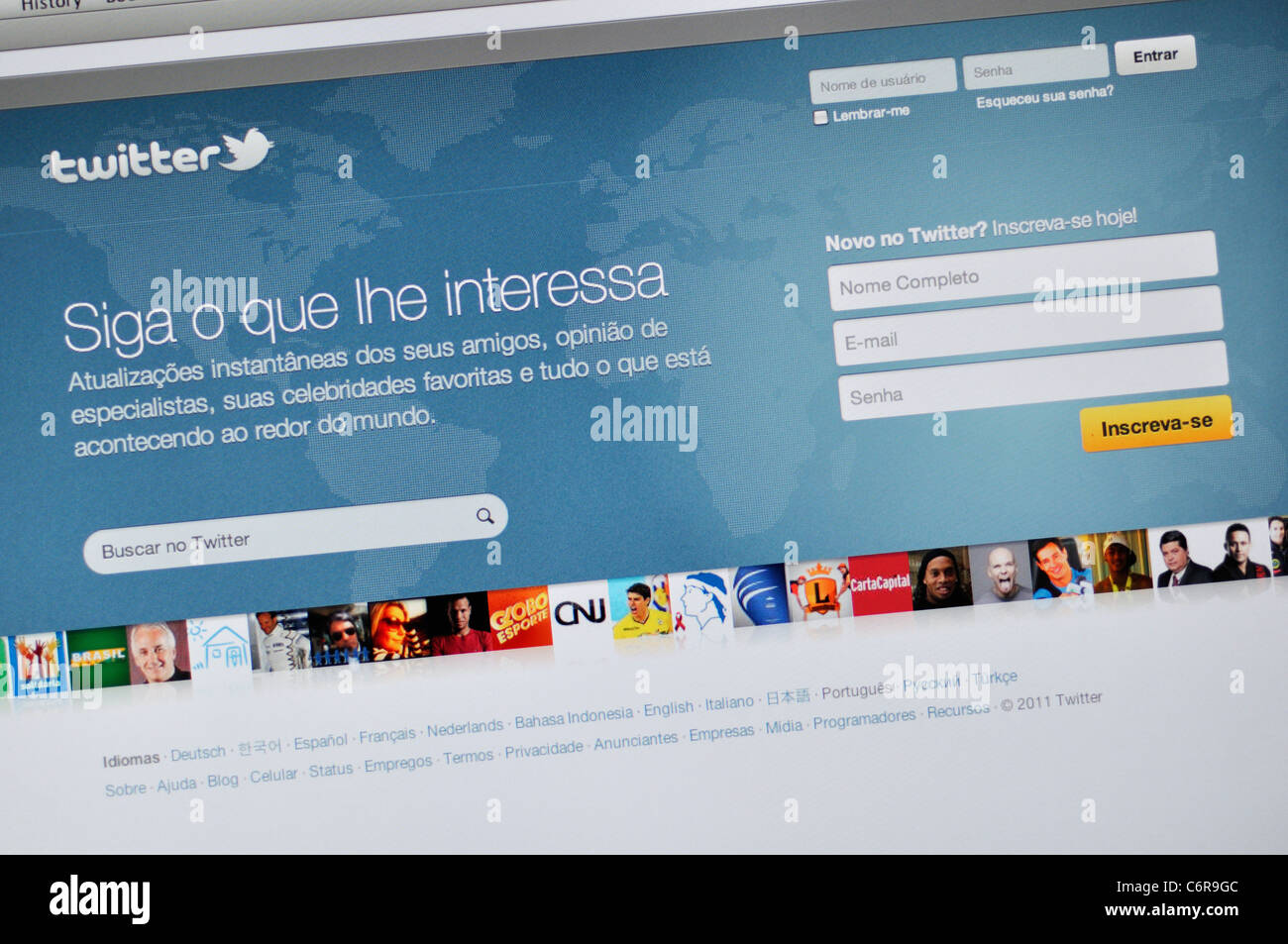 Twitter website - Portuguese Stock Photo - Alamy