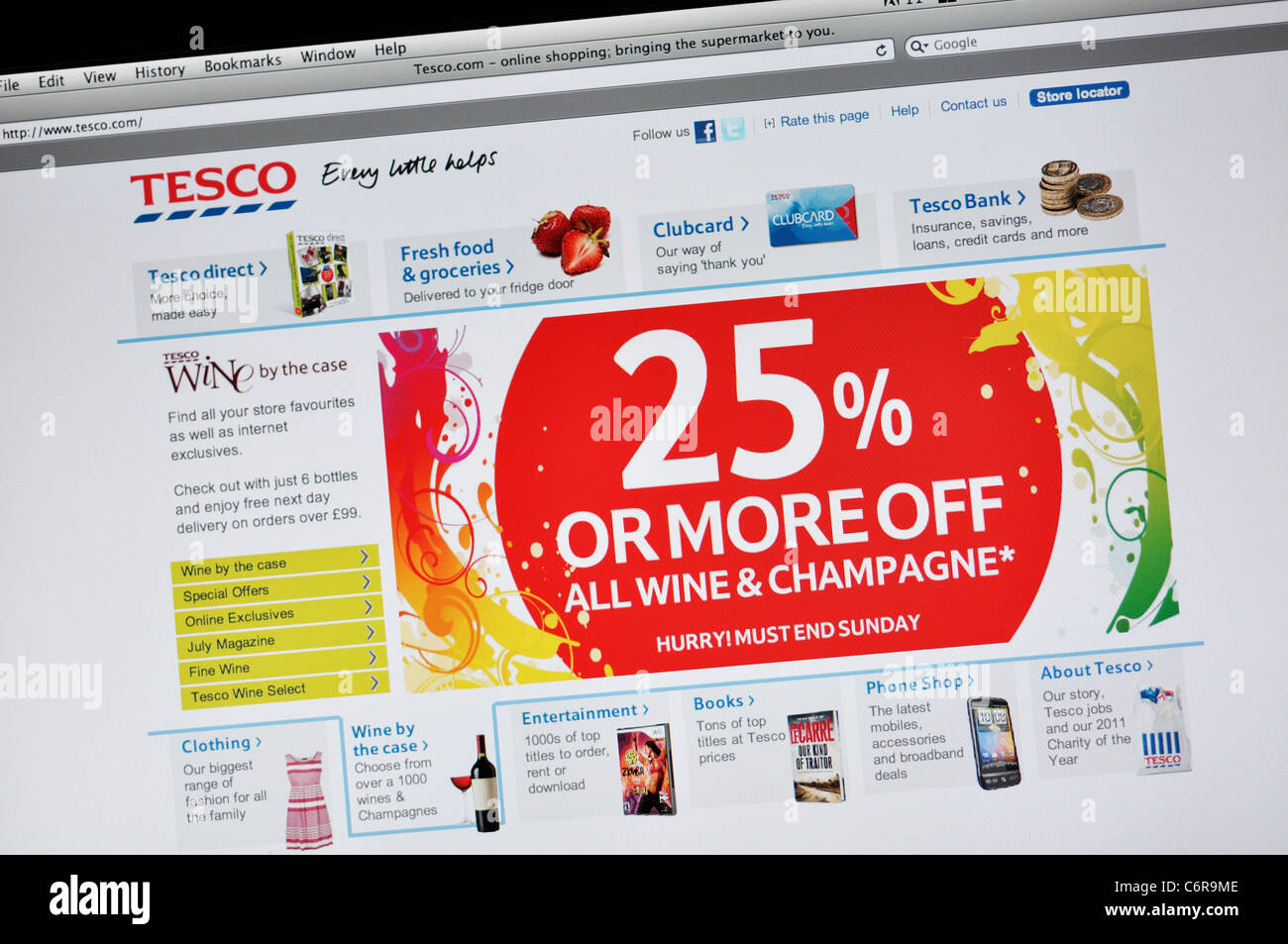 Tesco store online grocery shopping website Stock Photo - Alamy