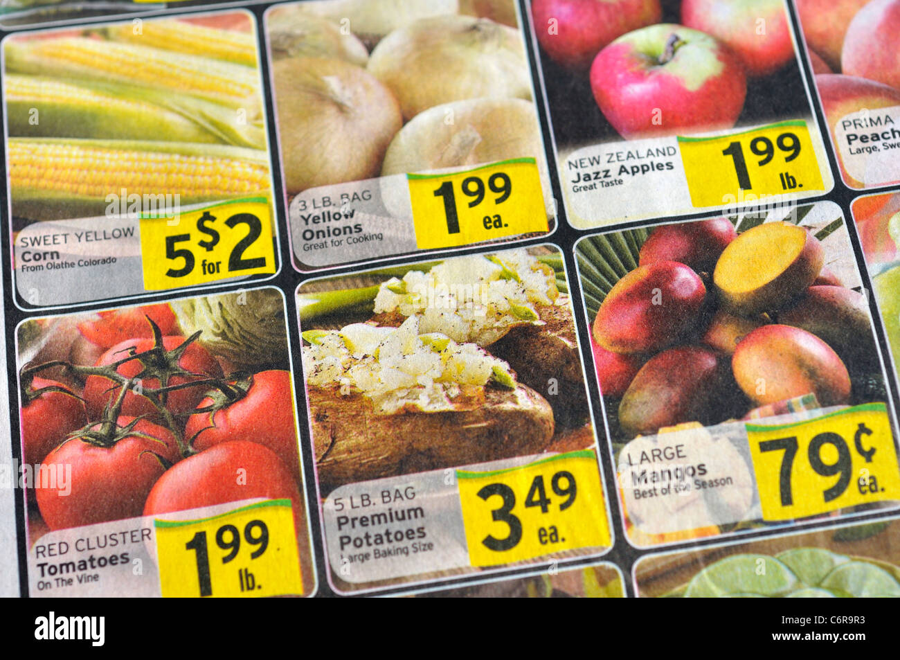 Grocery store flyer Stock Photo - Alamy