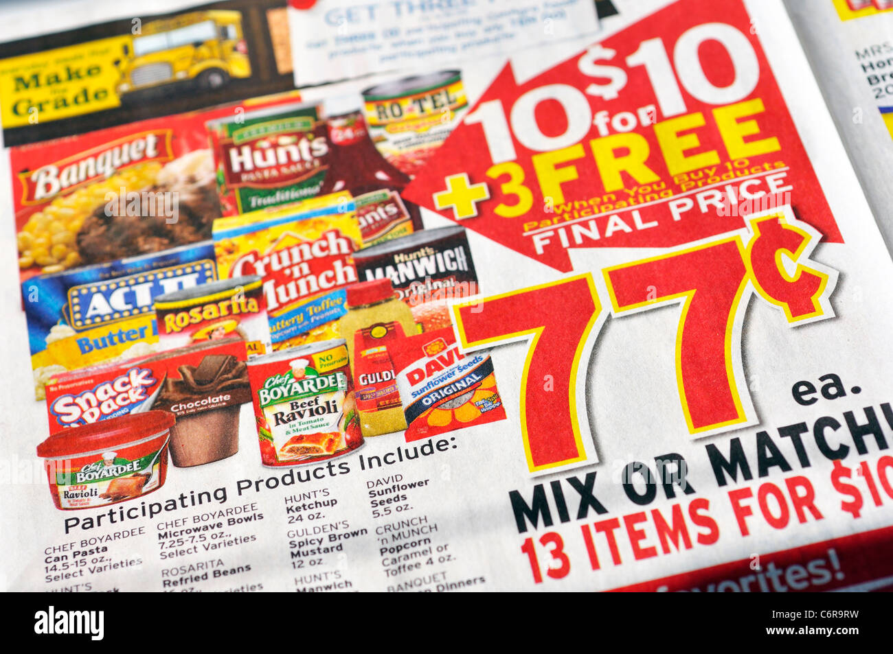 Grocery store flyer Stock Photo - Alamy