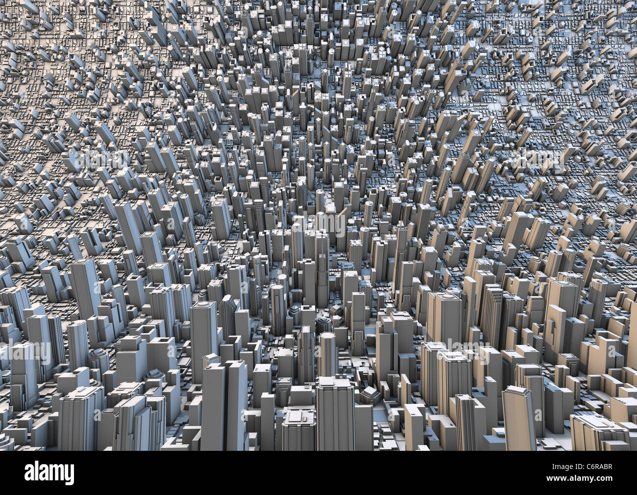render of an abstract curved city Stock Photo - Alamy