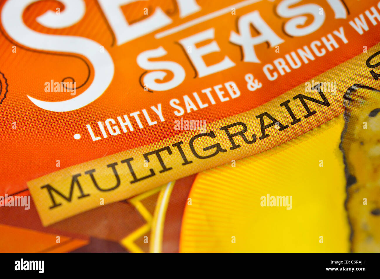 Multigrain written on food package Stock Photo - Alamy