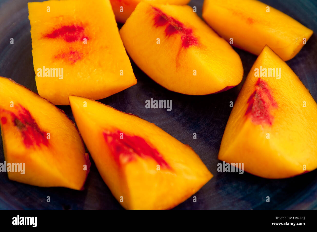 Nectarine / nectarines chopped into chunks - ready to eat as a quick ...