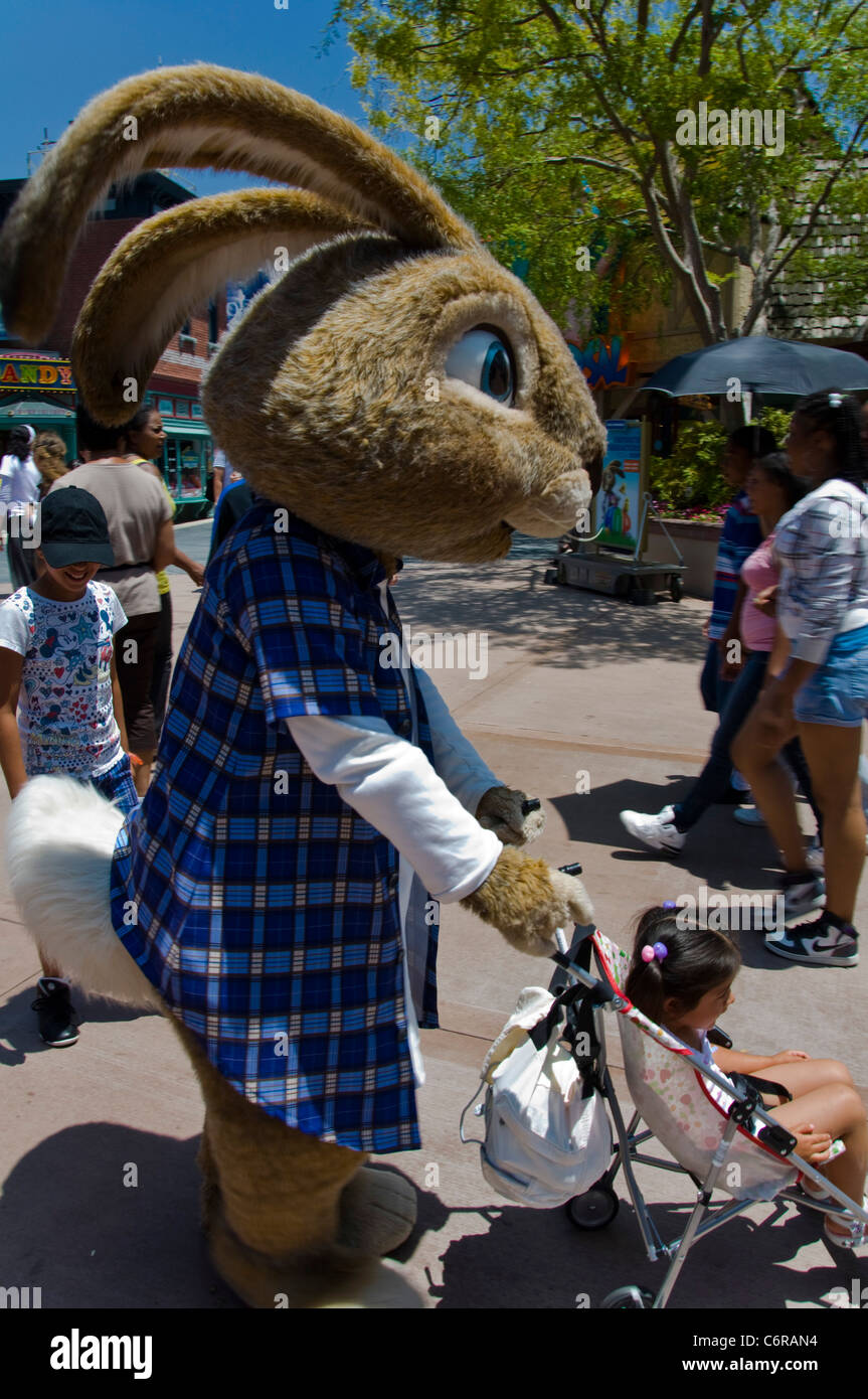 Rabbit at Universal Studios in Los Angeles, California, USA Stock Photo ...