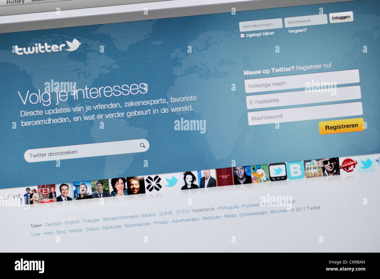 Twitter website - French Stock Photo - Alamy