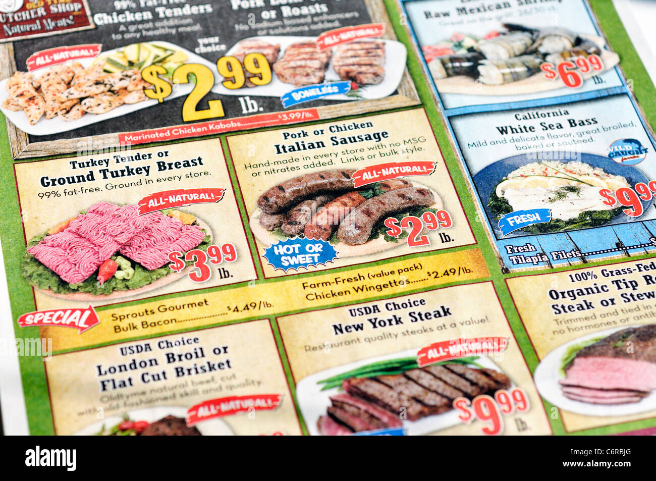 Grocery store flyer Stock Photo - Alamy