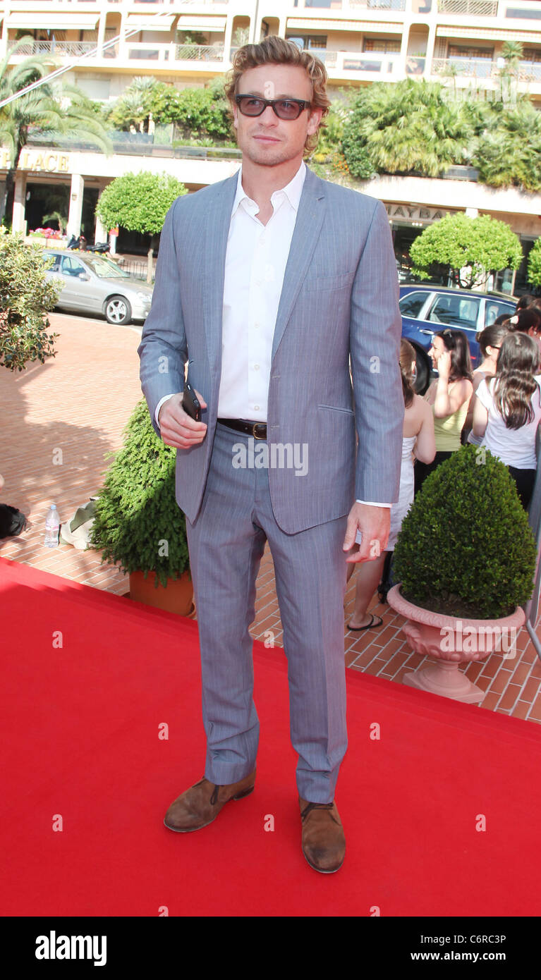 Simon Baker arriving for the 50th anniversary of the Monte Carlo TV ...
