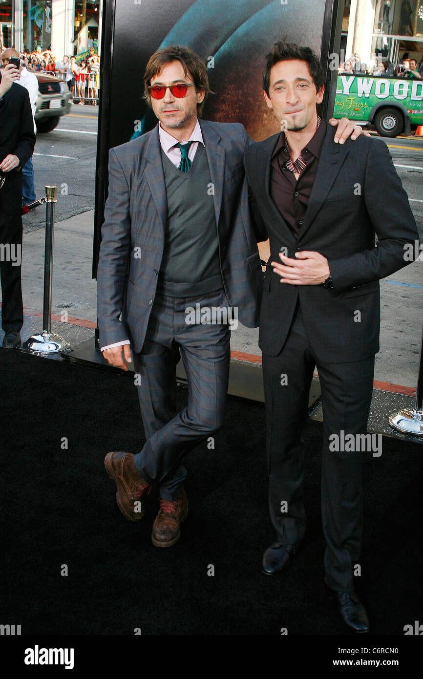 Robert Downey Jr and Adrien Brody Los Angeles Premiere of Warner Bros ...