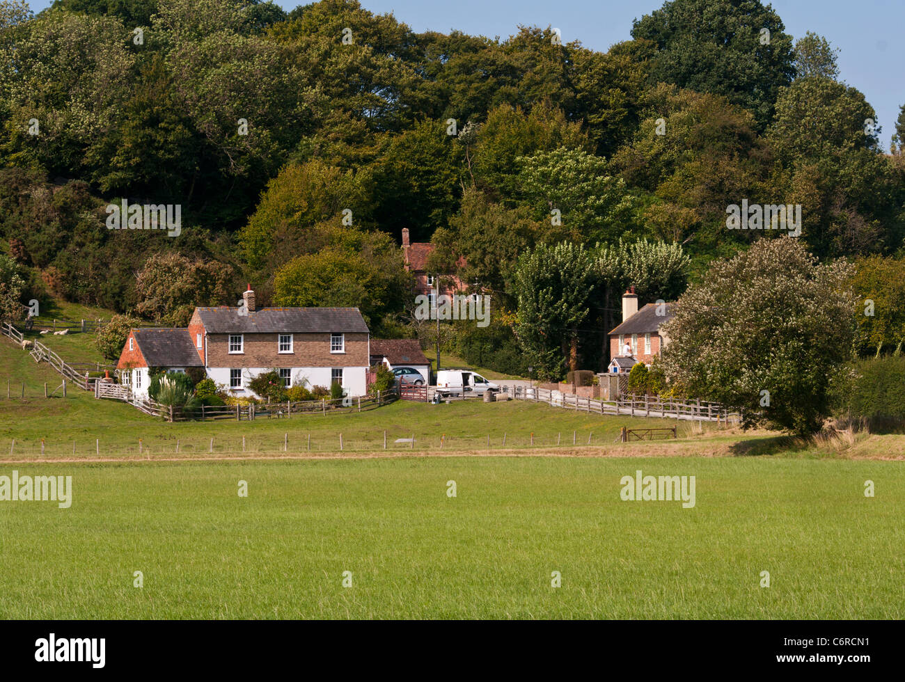 Large Houses In The East Sussex Countryside Near Playden UK Stock Photo ...
