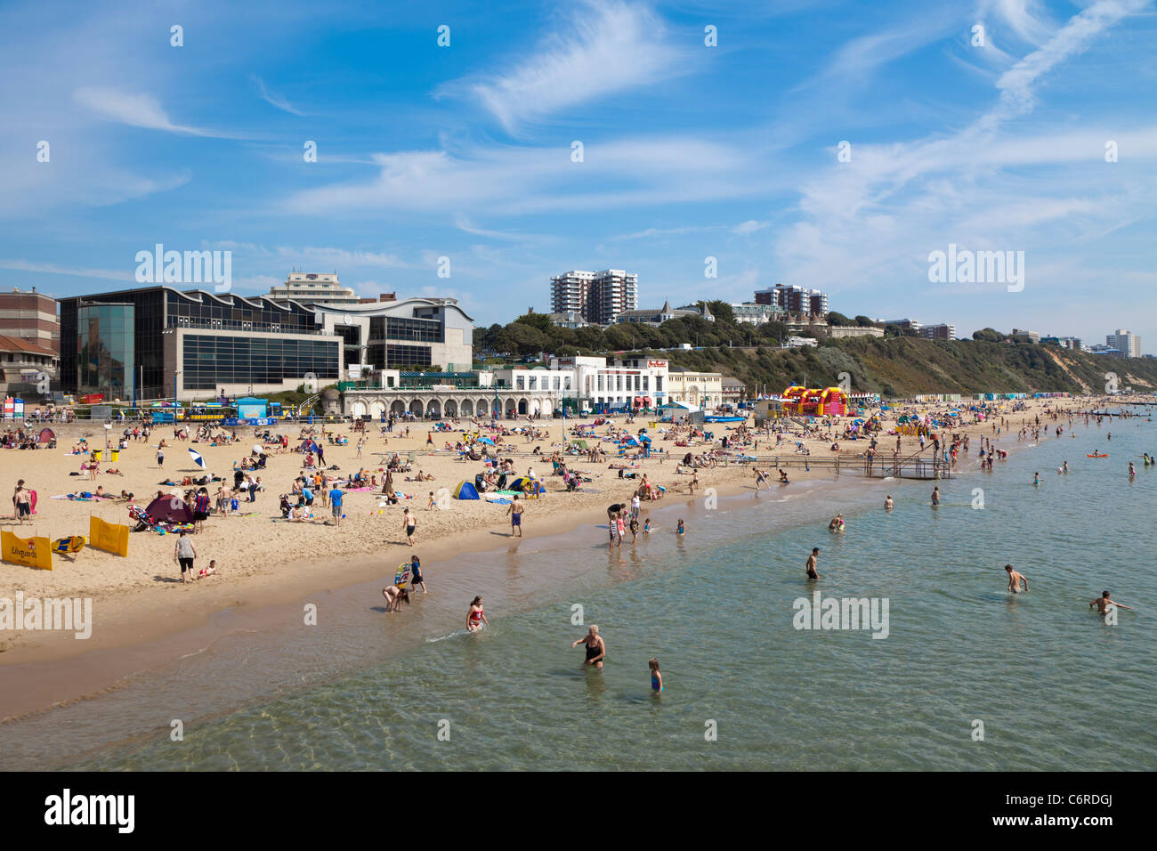 Bournemouth beach during the summer Stock Photo - Alamy