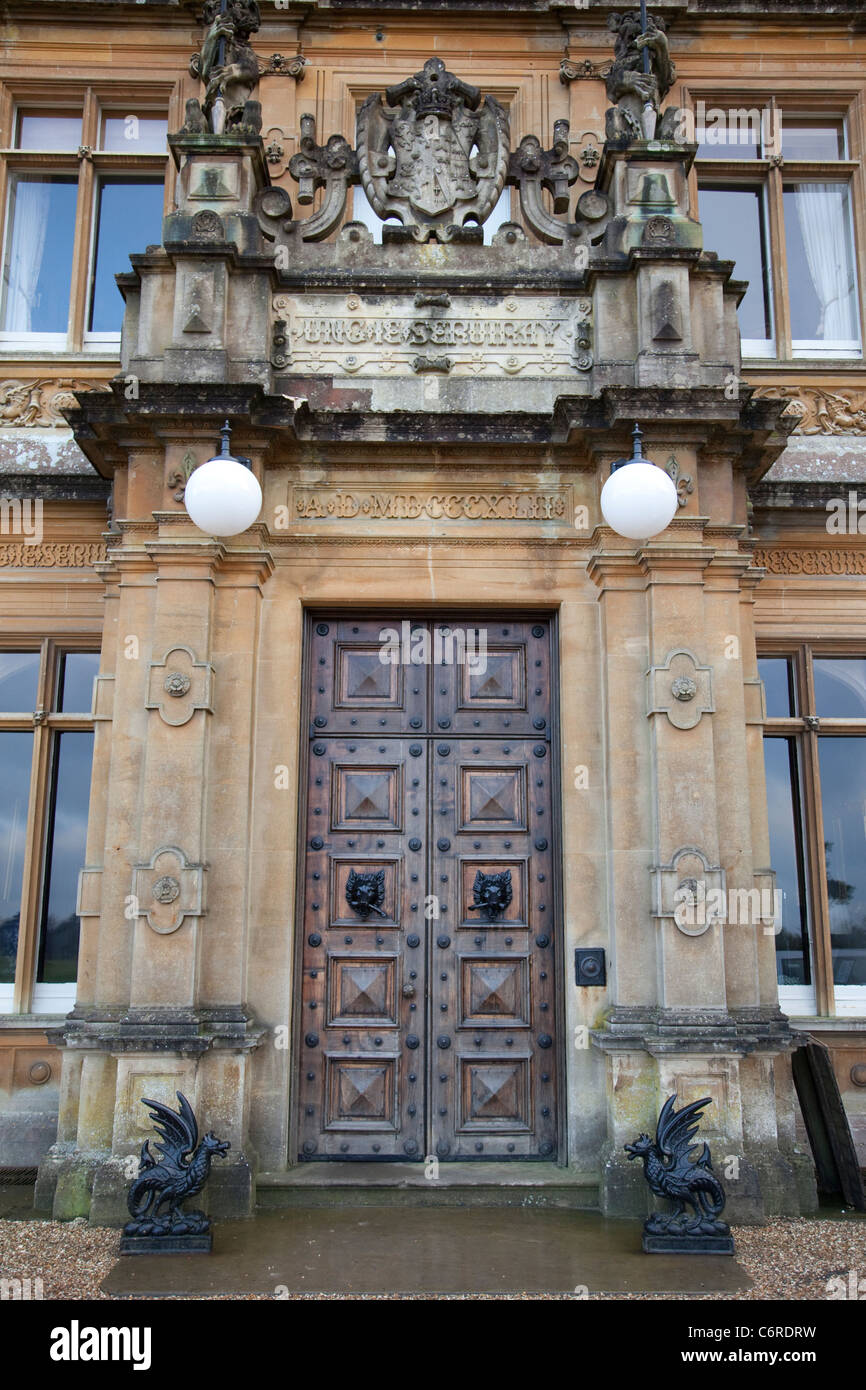 Elizabethan style entrance to Highclere Castle, Newbury, Berkshire ...