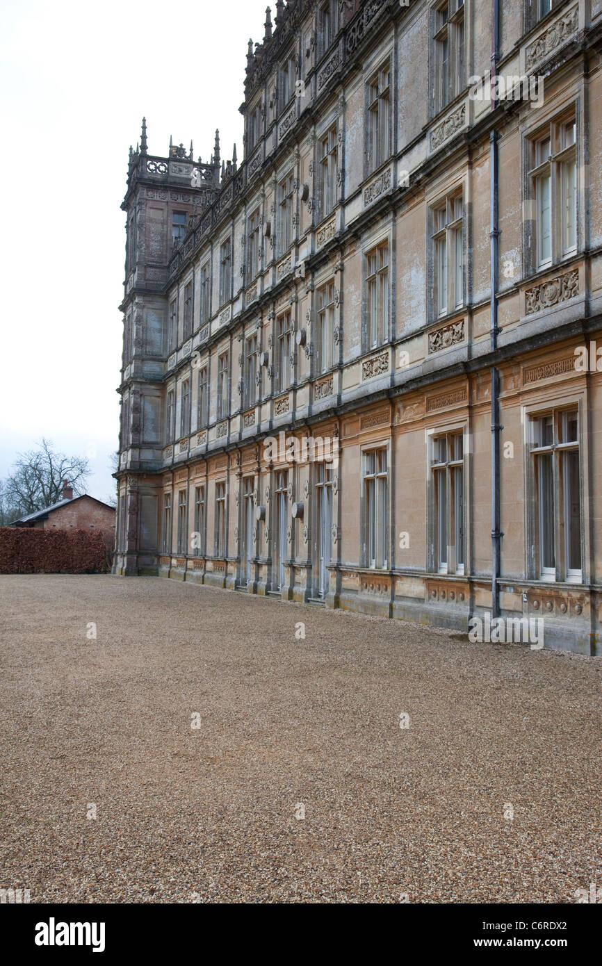 Elizabethan style exterior of Highclere Castle, Newbury, Berkshire ...