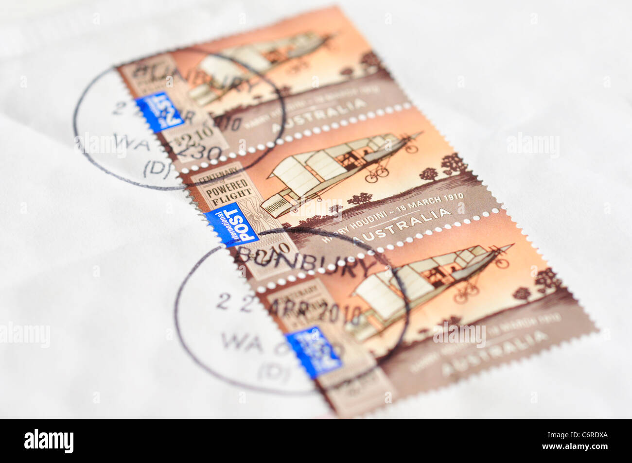 Centenary of Powered Flight in Australia postage stamp depicting Harry ...